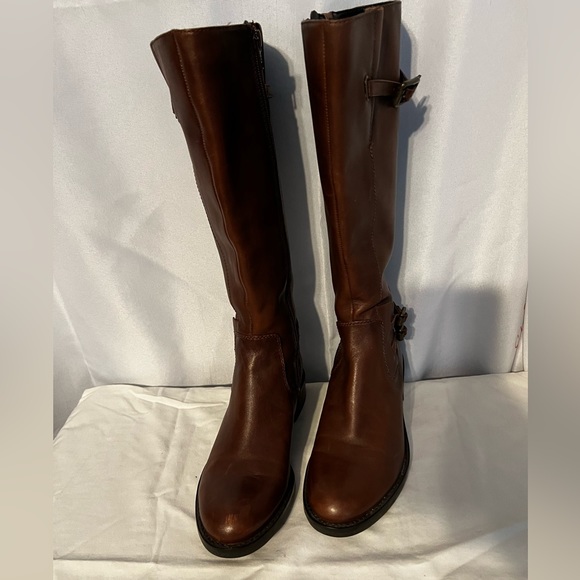 Ecco | Shoes | Ecco Light Brown Tall Zip Up Boots Size 37 Us Size 657 ...